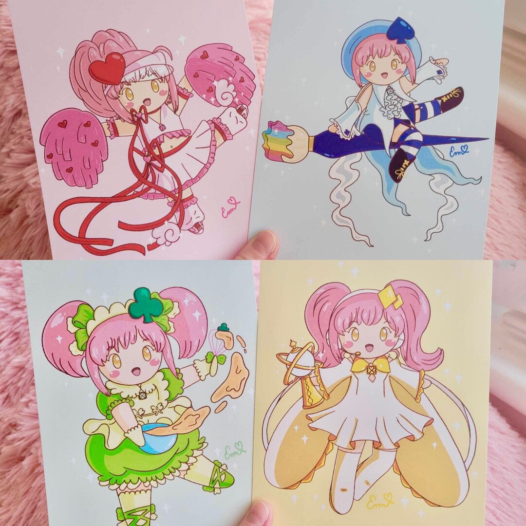 Shugo Chara Hinamori Amu Amulet Heart Spade Clover Diamond 5*7 Print - Etsy