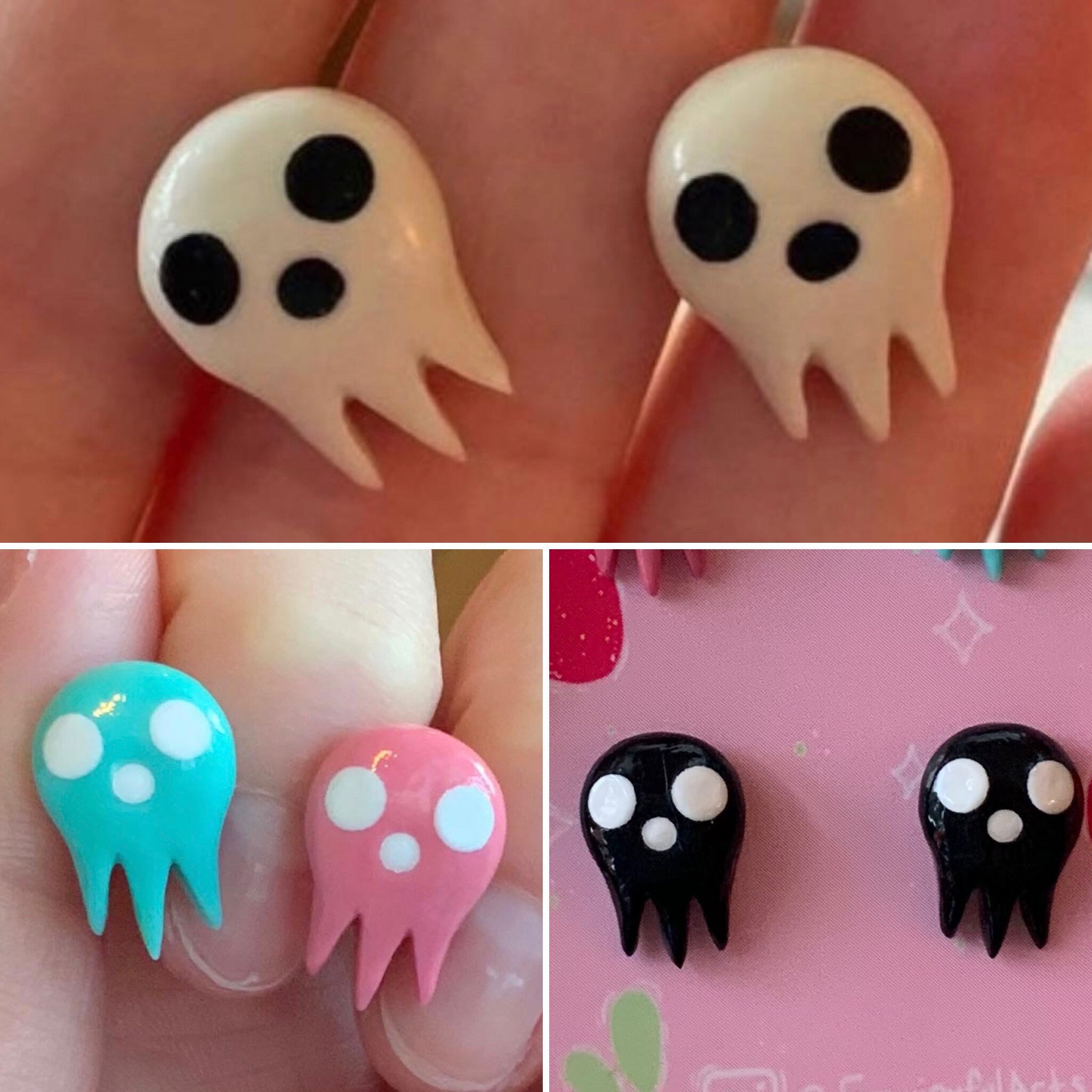 Soul Eater Death Skull Earrings - Etsy