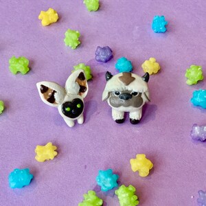 Sky Bison and Winged Lemur Polymer Clay Stud Earrings - Etsy