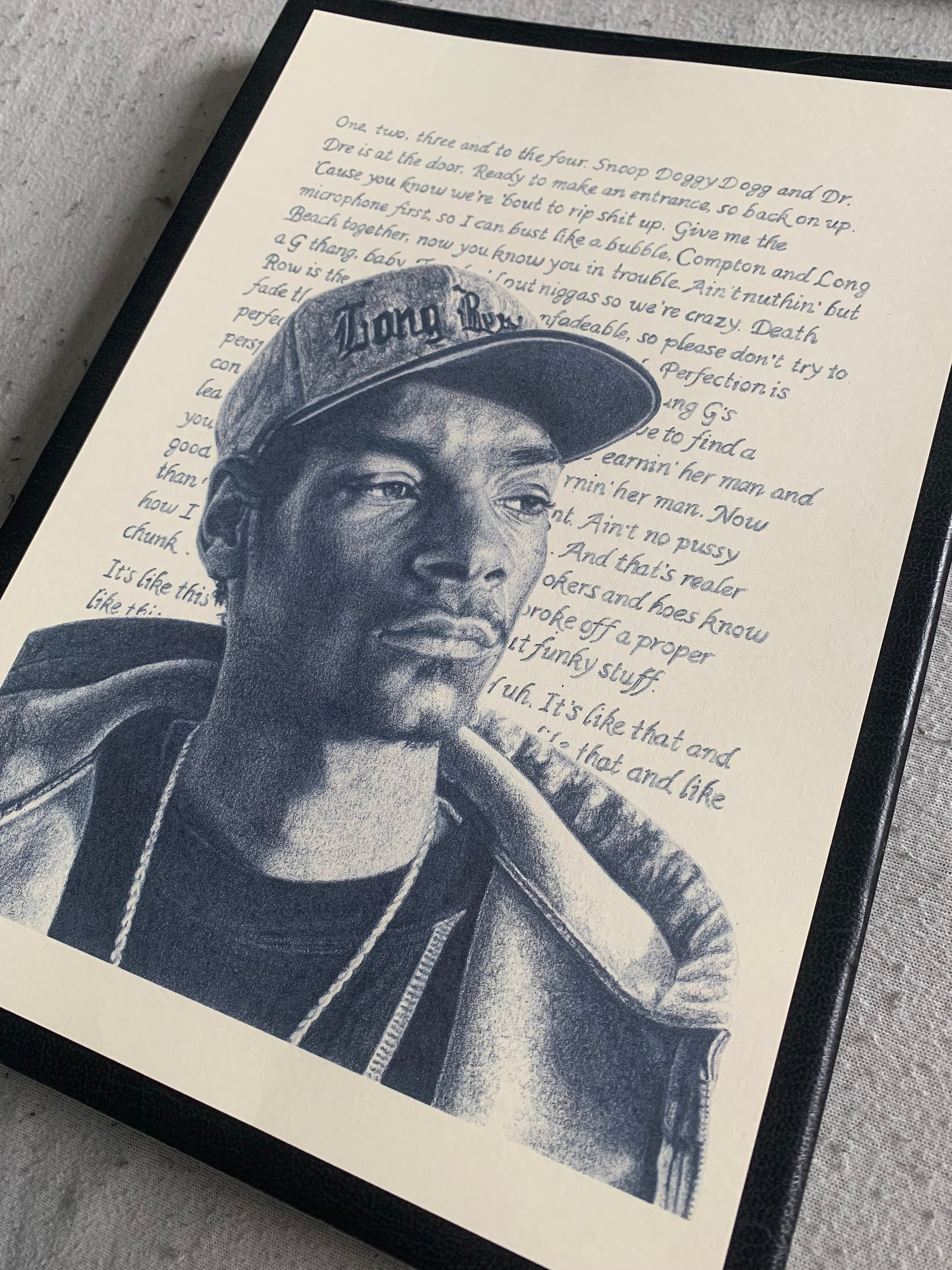 Rapper Hiphop Rap Pencil Drawing Art A4 (8.3 X 11.7 Inches) Print of ...