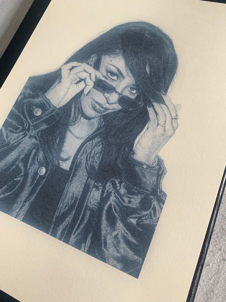 Singer Pencil Drawing Art A4 (8.3 X 11.7 Inches) Print of Drawing ...