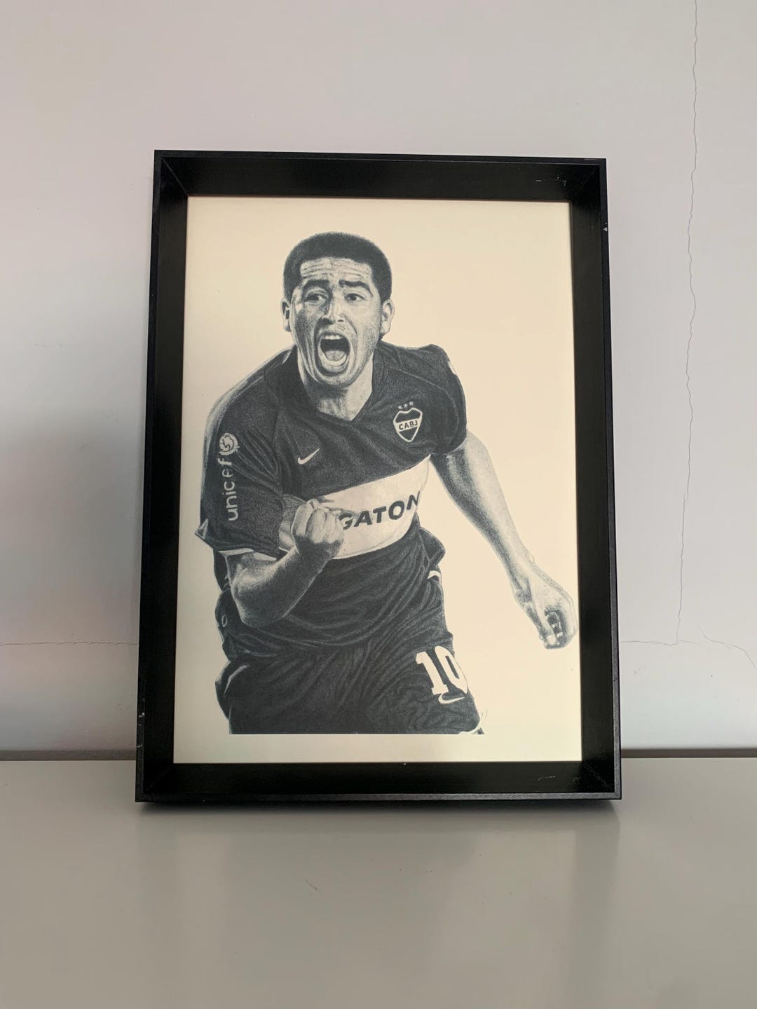 Footballer Footballer Pencil Drawing Art A4 (8.3 X 11.7 Inches) Print ...