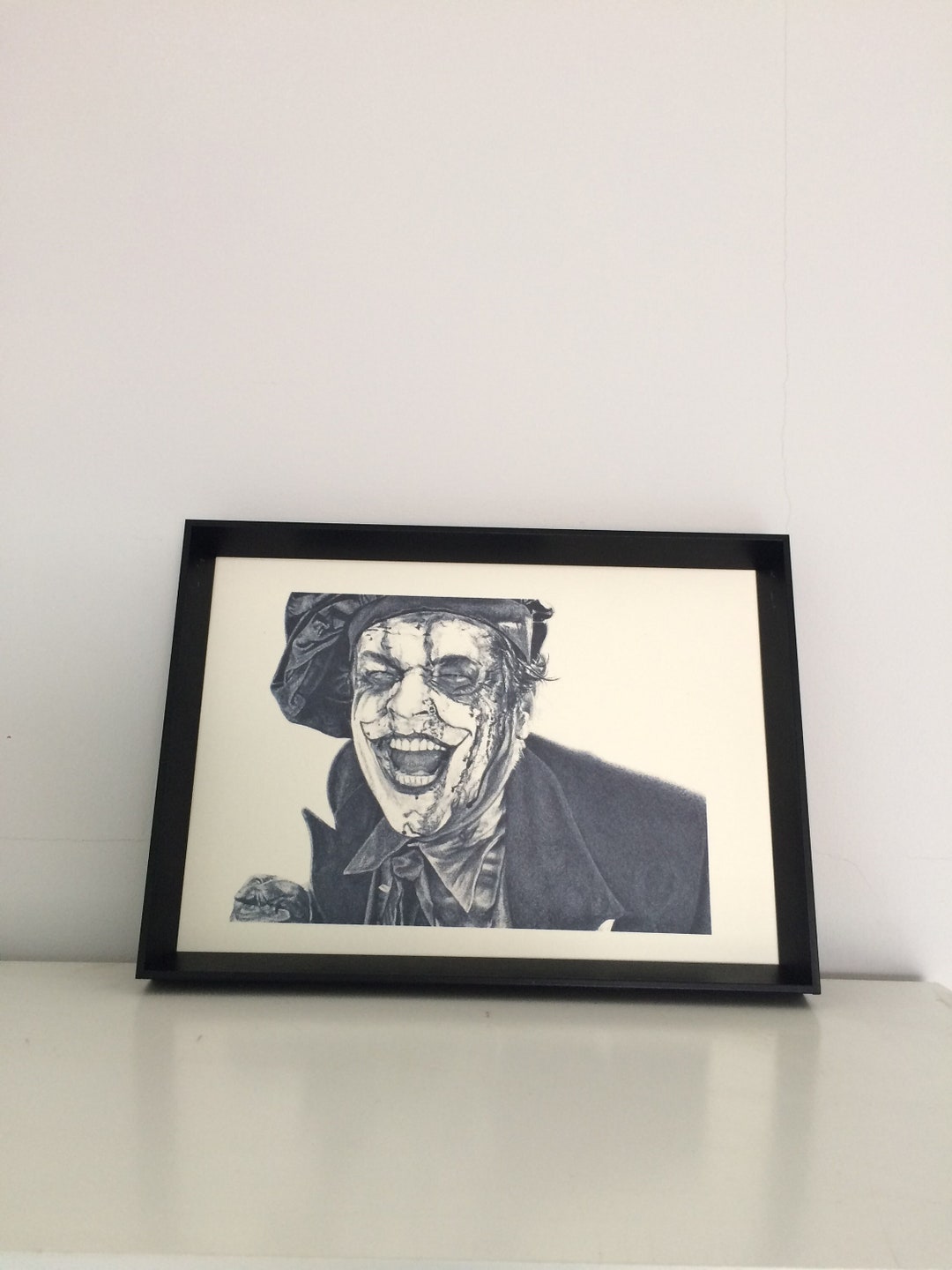 Jack Nicholson Joker Pencil Drawing Art A4 8.3 X 11.7 Inches Print of ...