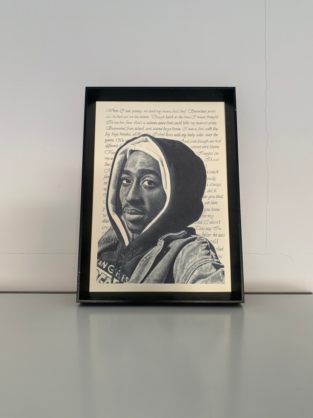 Rapper Pencil Drawing Art A4 (8.3 X 11.7 Inches) Print of Drawing - Rap ...