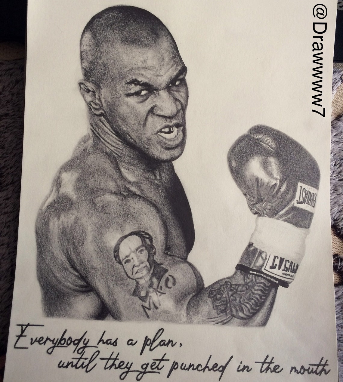 Mike Tyson art A4 print of a pencil drawing | Etsy