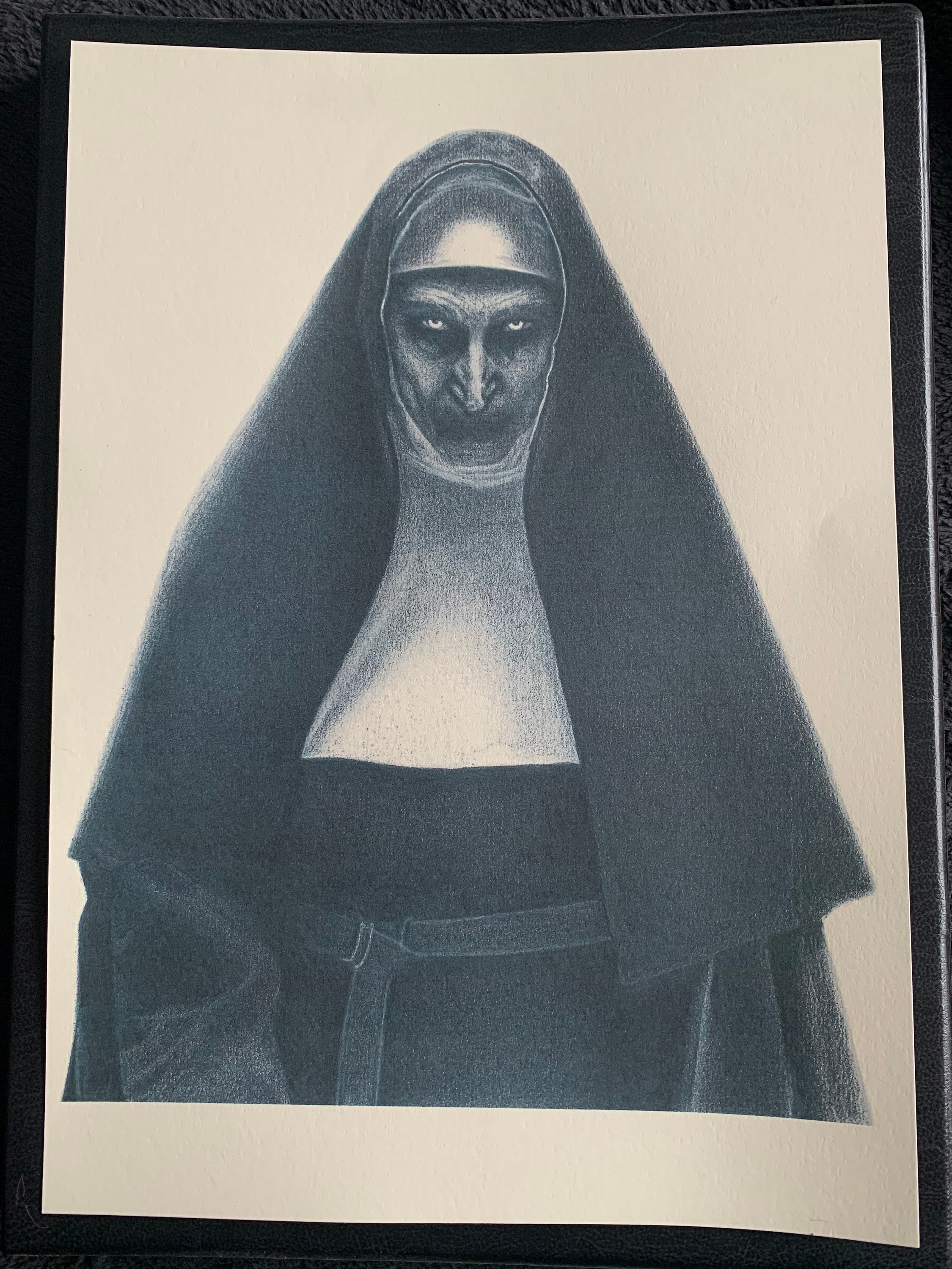 The Nun dark Version Pencil Drawing Art A4 8.3 X 11.7 Inches Print of ...