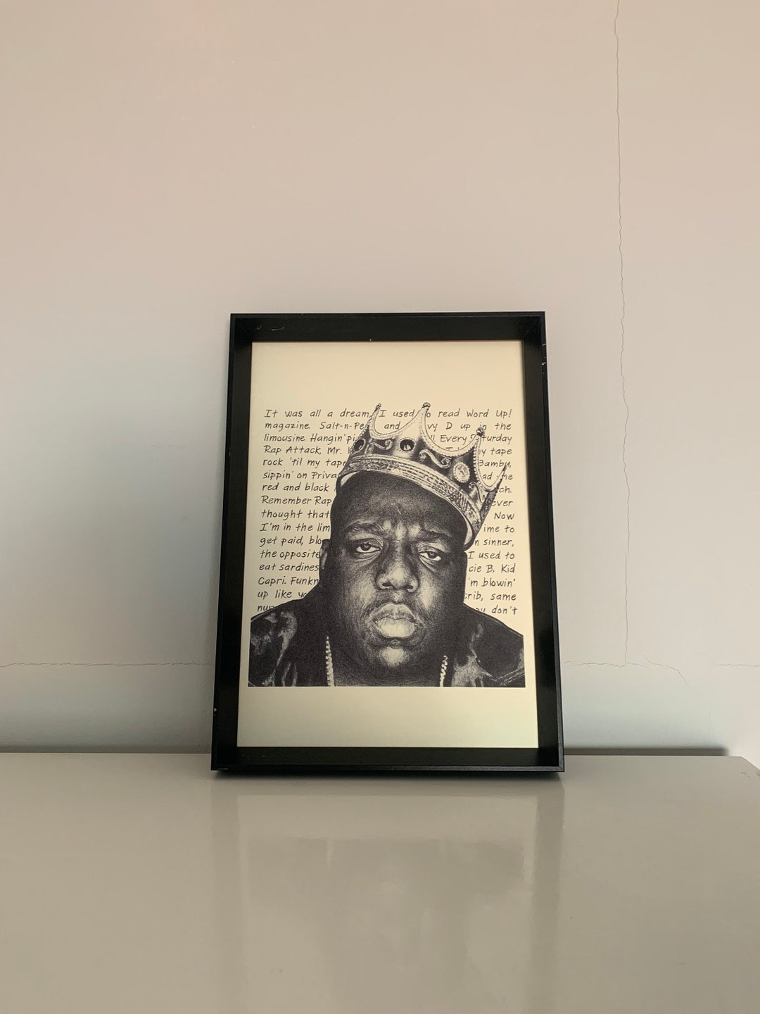 Rap Hiphop Rapper Pencil Drawing Art A4 8.3 X 11.7 Inches Print of ...