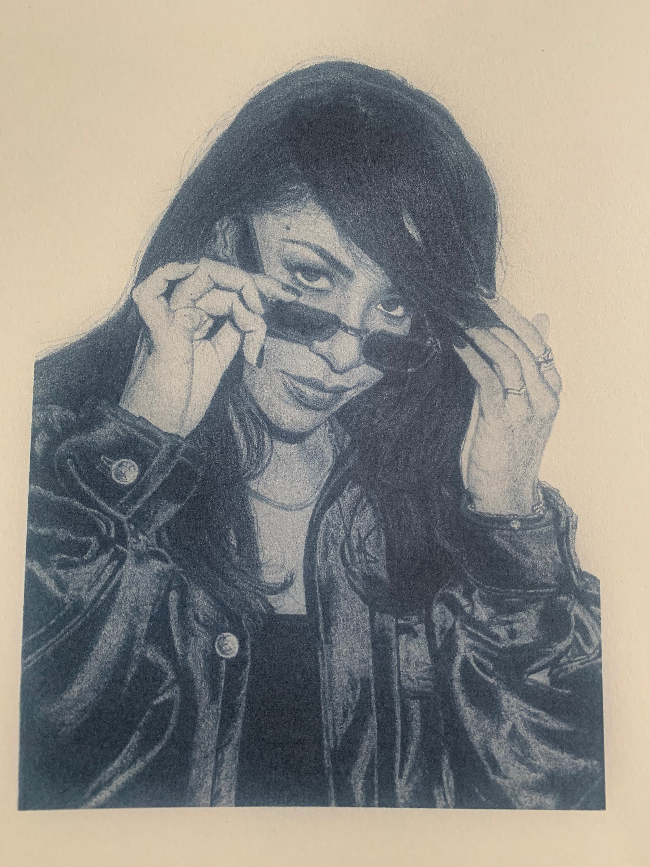 Singer Pencil Drawing Art A4 (8.3 X 11.7 Inches) Print of Drawing ...