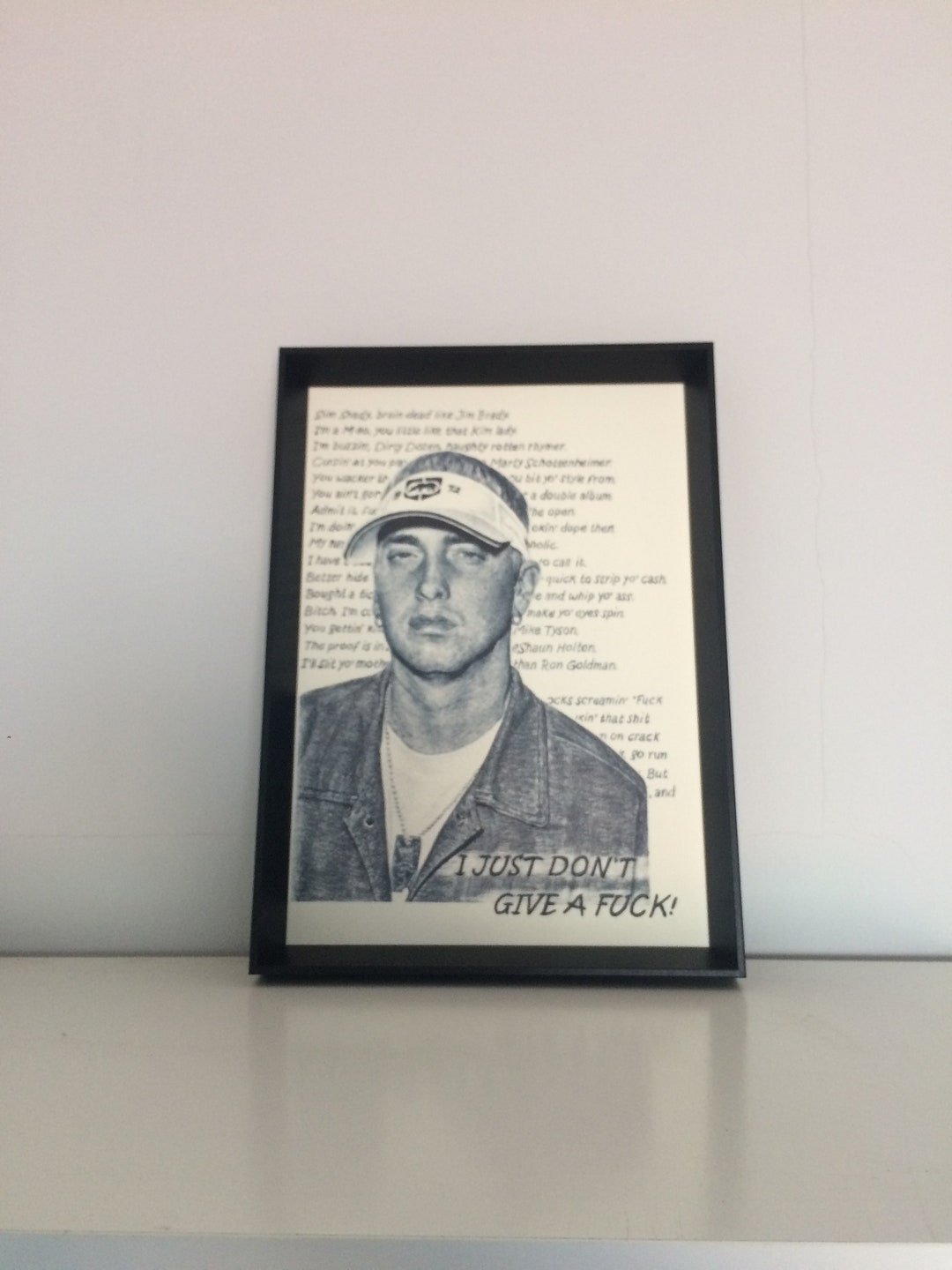 Rapper Pencil Drawing Art A4 8.3 X 11.7 Inches Print of a Drawing Rap ...