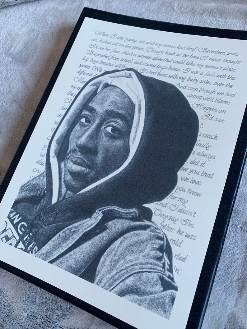 Rapper Pencil Drawing Art A4 8.3 X 11.7 Inches Print of Drawing Rap ...