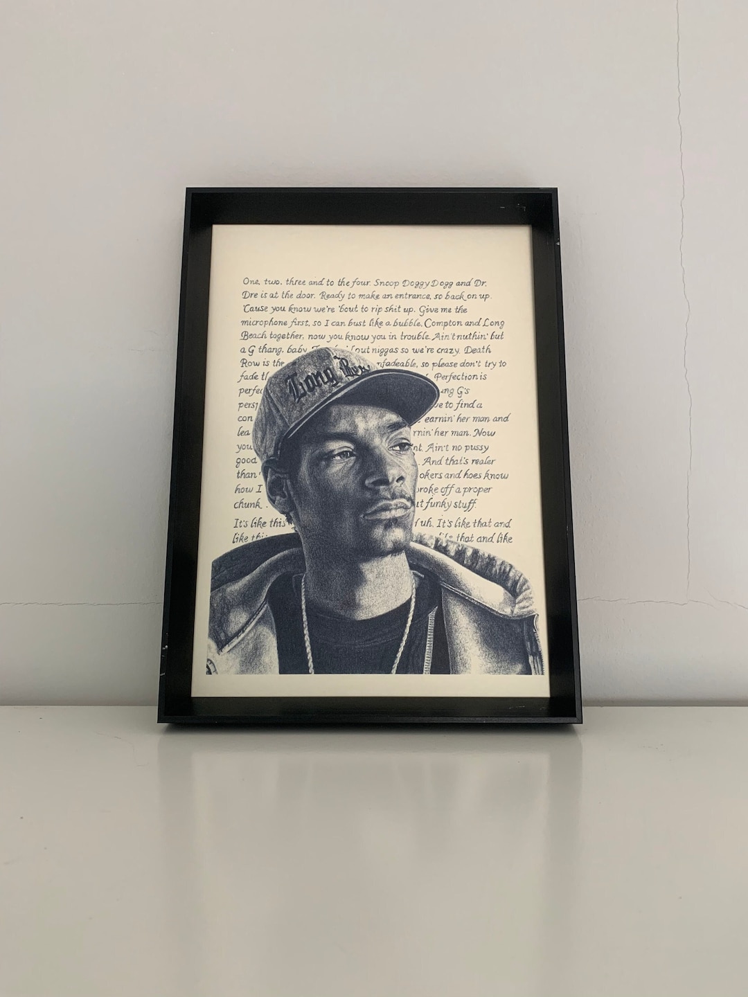 Rapper Hiphop Rap Pencil Drawing Art A4 (8.3 X 11.7 Inches) Print of ...