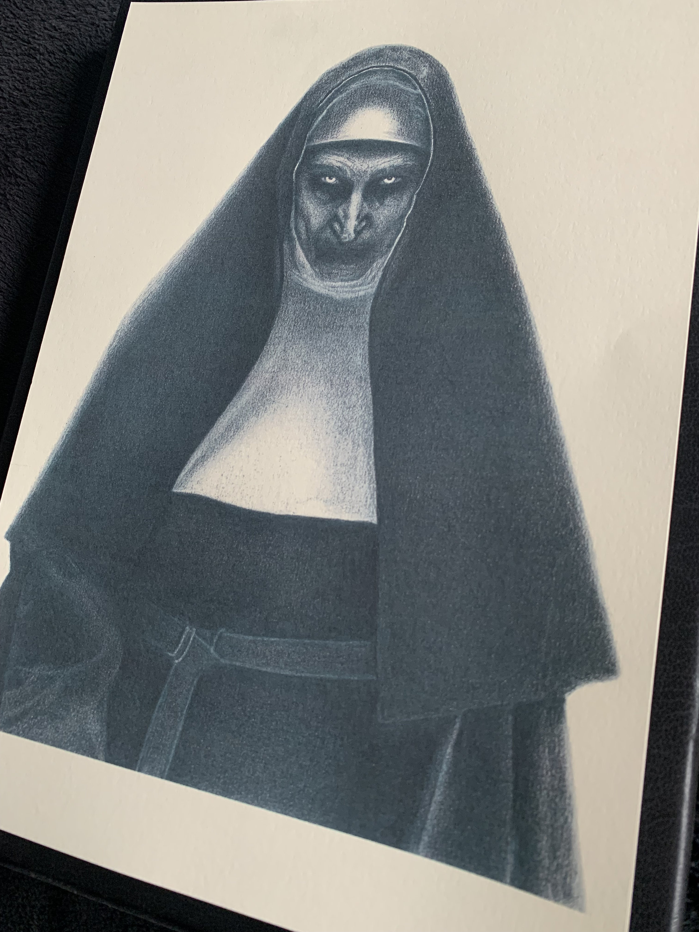 The Nun dark Version Pencil Drawing Art A4 8.3 X 11.7 Inches Print of ...