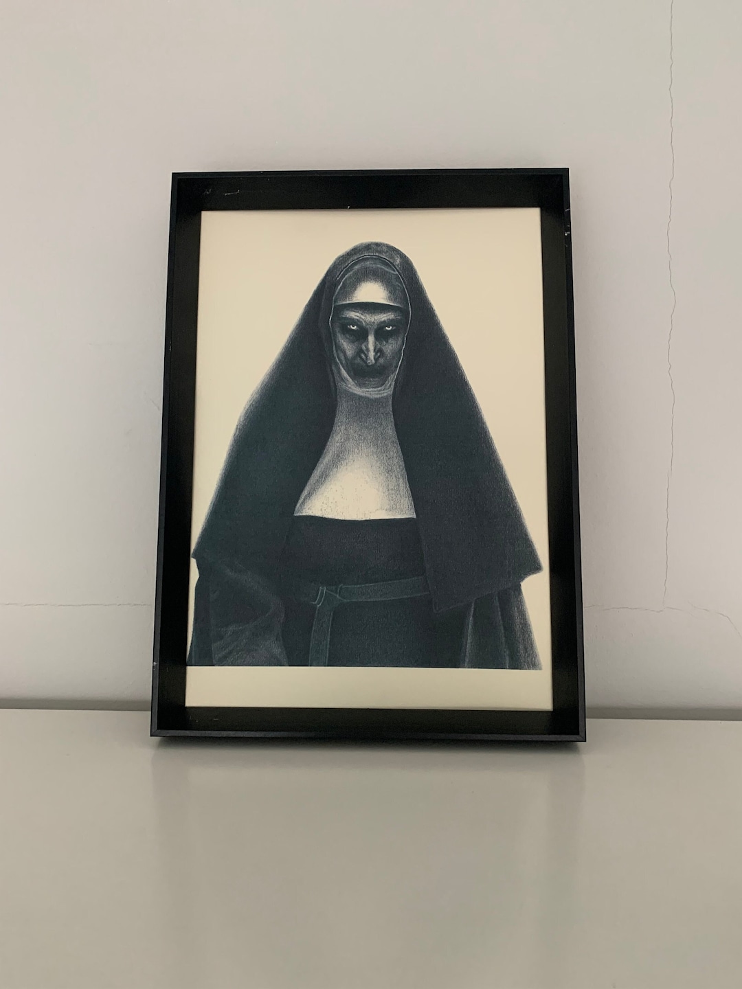 The Nun dark Version Pencil Drawing Art A4 8.3 X 11.7 Inches Print of ...