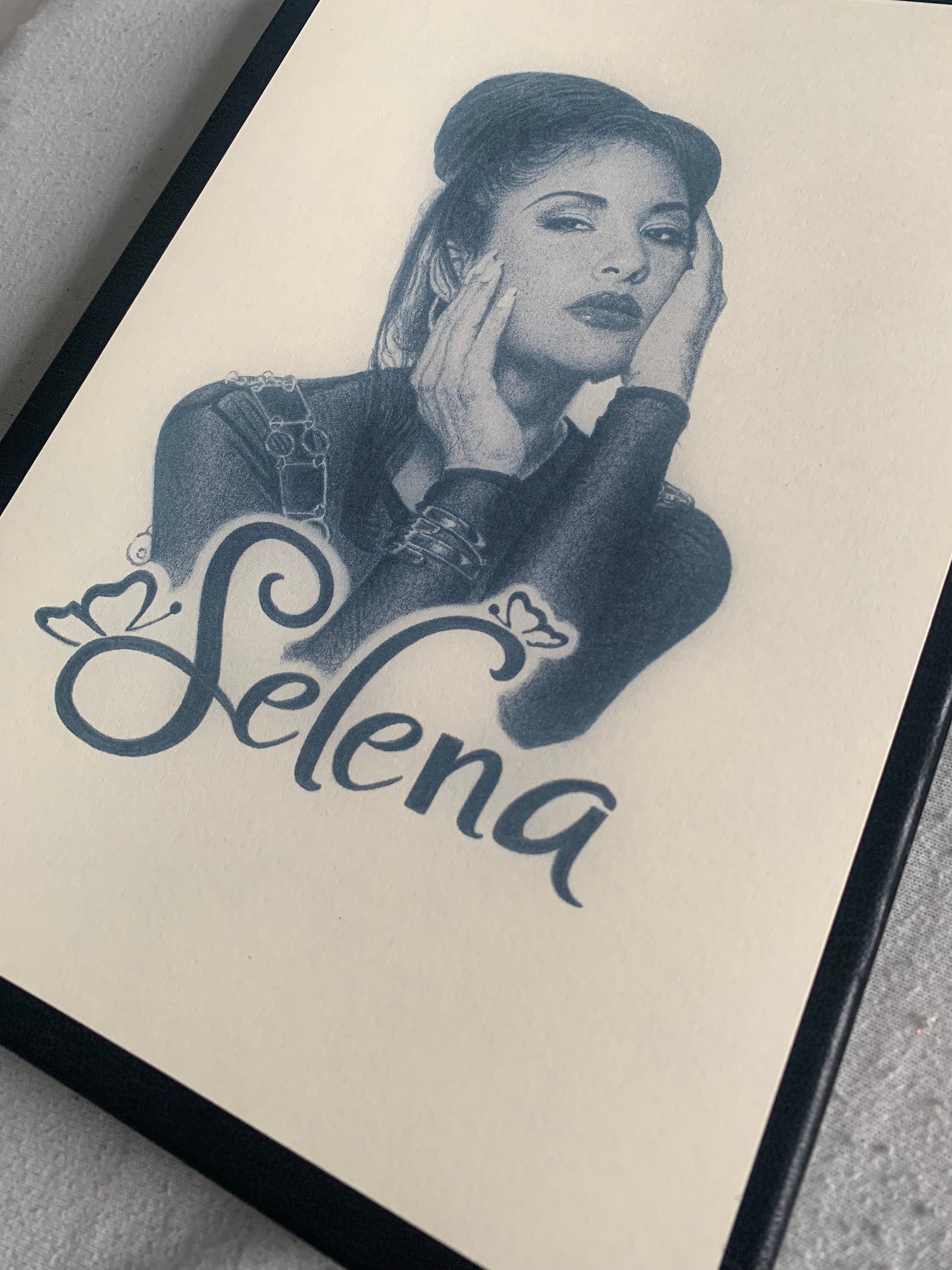 Selena Quintanilla Pencil Drawing Art A4 8.3 X 11.7 Inches Print of ...