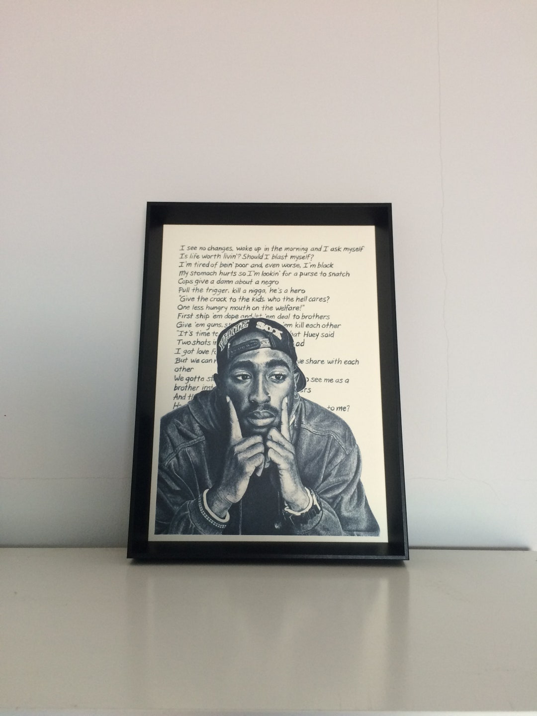 Rapper Pencil Drawing Art A4 (8.3 X 11.7 Inches) Print of Drawing - Rap ...