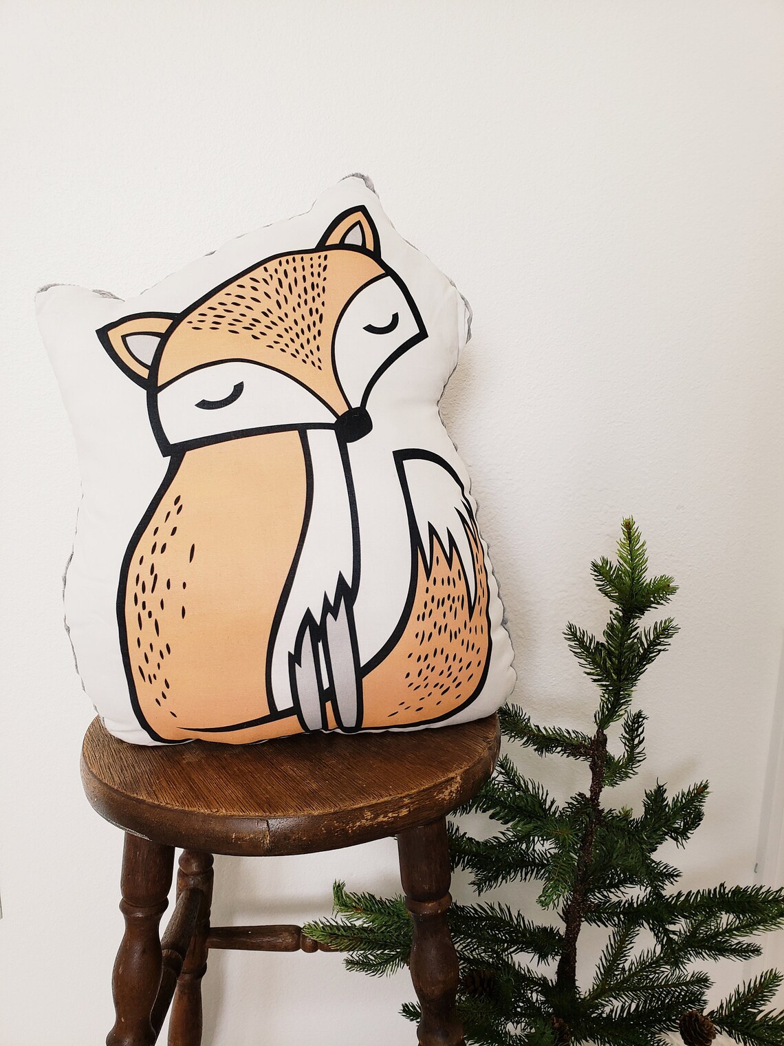 Fox Plush Pillow | Minky Pillow, Nursery Pillow, Woodland Pillow, Fox ...