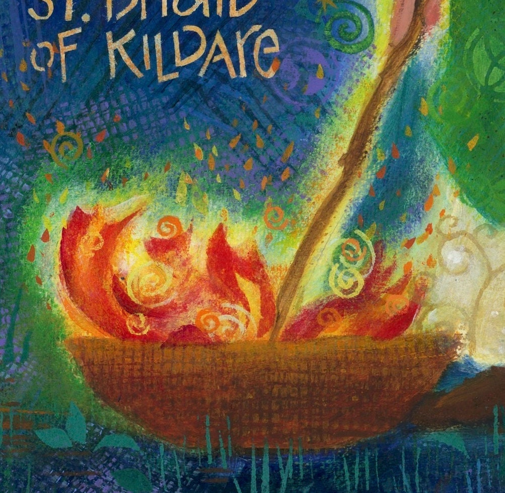 St. Brigit Quote Wall Art, tend Your Fire, Hope-inspiring, Celtic Art ...