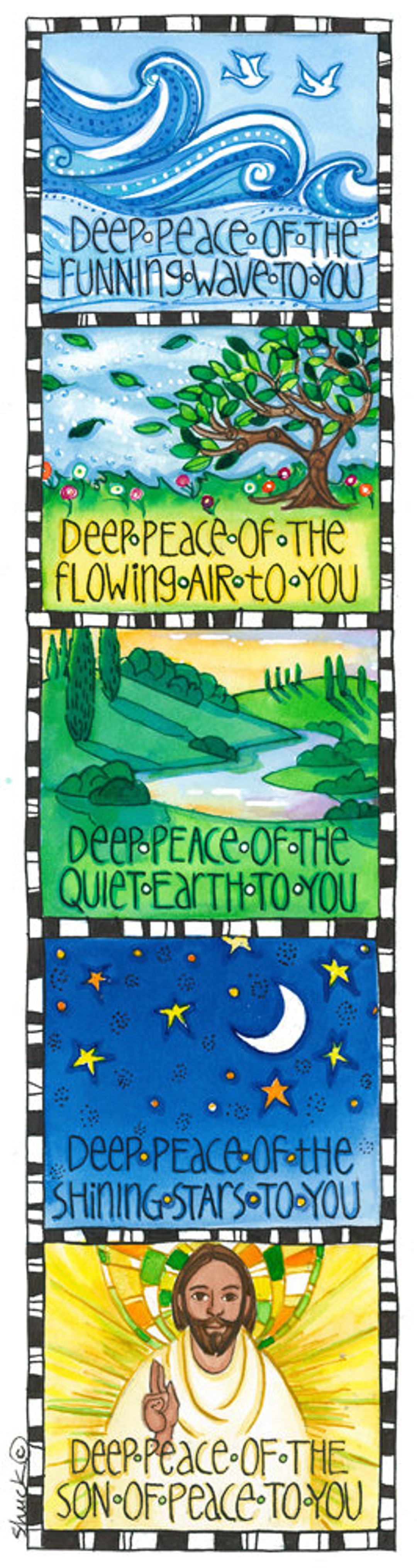 Celtic Blessing Bookmarks: Deep Peace Quote, Set of 10 - Etsy UK