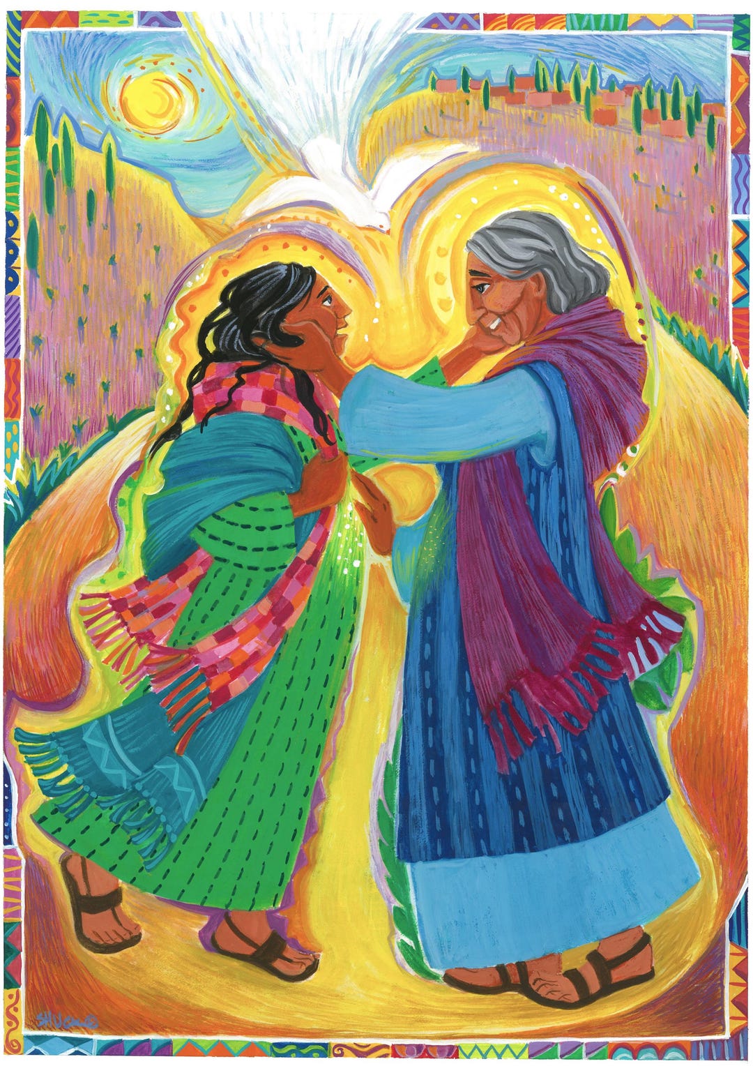 Mary & Elizabeth Visitation Poster Print; 18x24; Fits Standard 18x24 ...