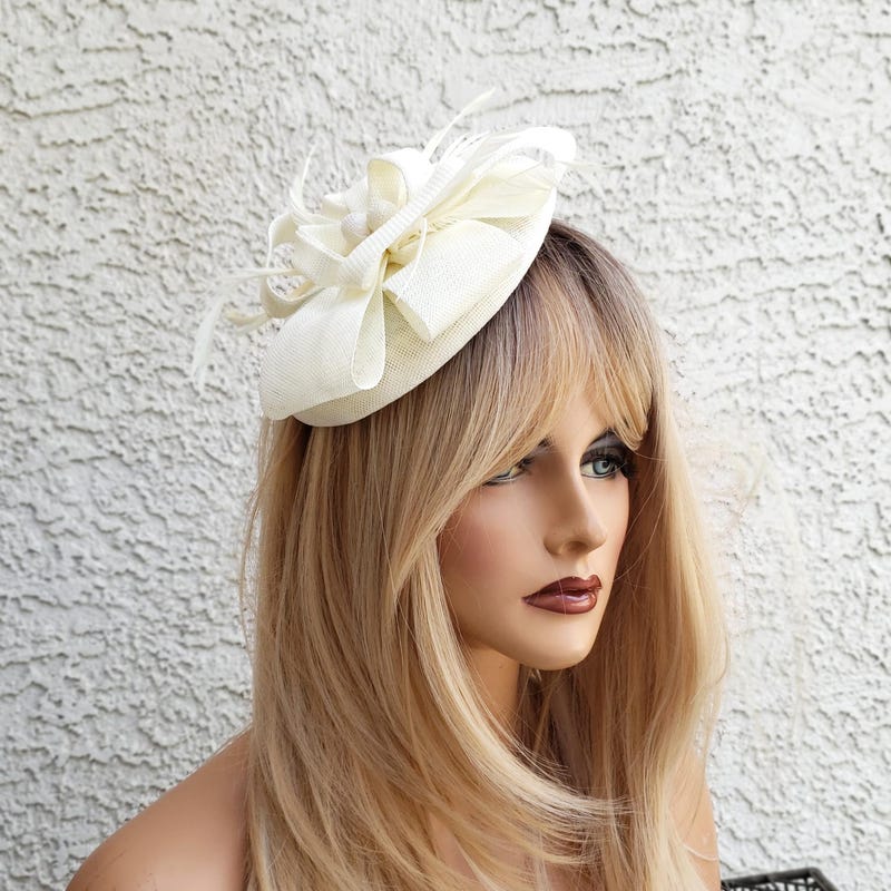 Ivory Fascinator - Etsy