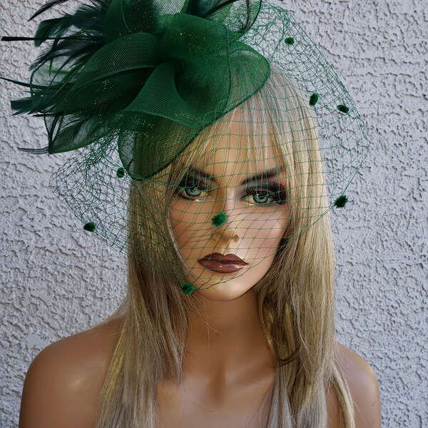 Green Fascinator - Etsy