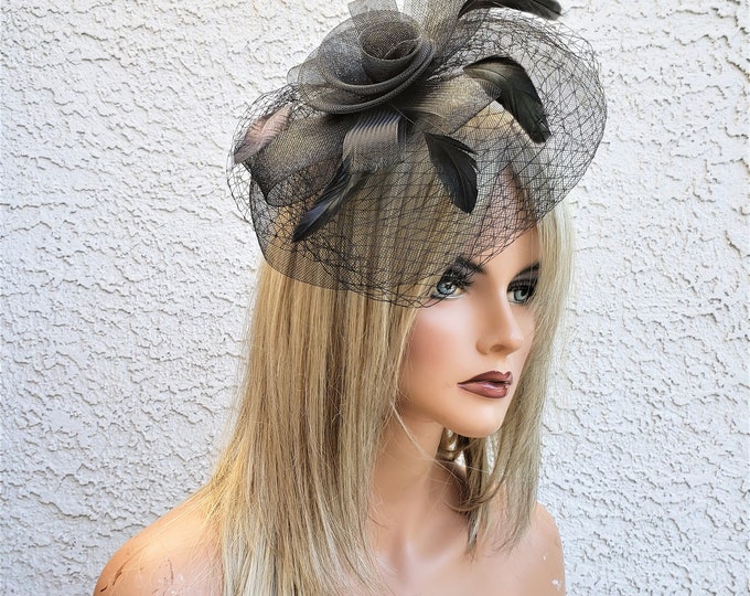 Black Fascinator Veil - Etsy