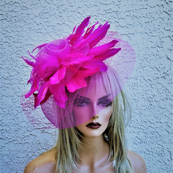 Pink Fascinator - Etsy