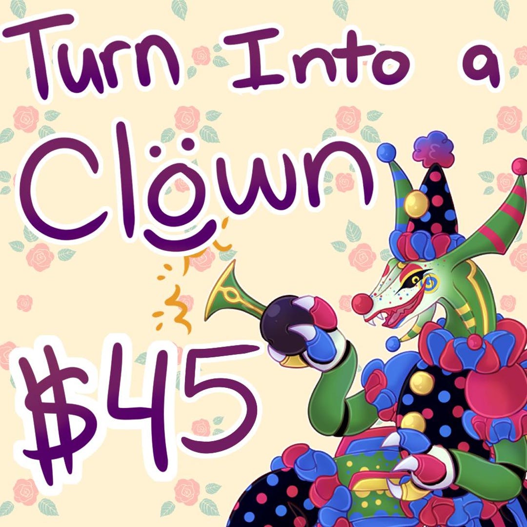 Turn Into a Clown Digital Art Commission - Etsy