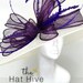Ivory and Purple Derby Hat, Church Hat, Tea Party Hat, Ivory Hat ...