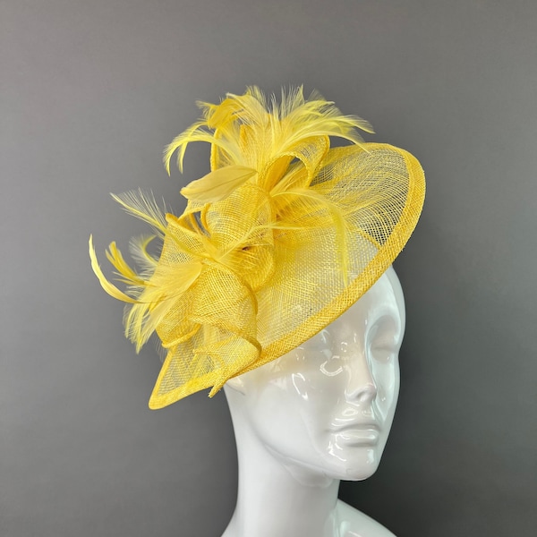 Yellow Fascinator - Etsy
