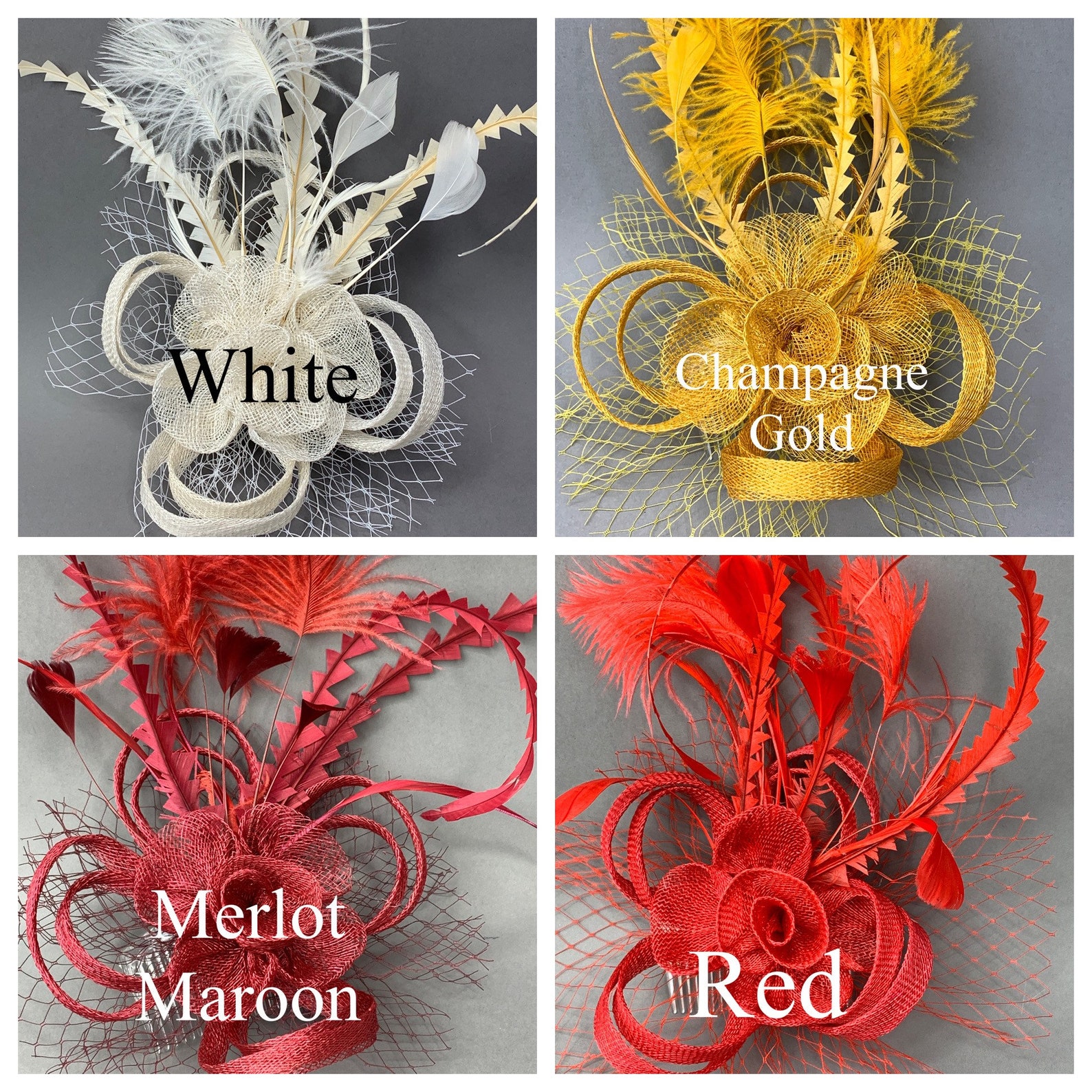 Red Fascinator Womens Tea Party Hat Church Hat Derby Hat | Etsy