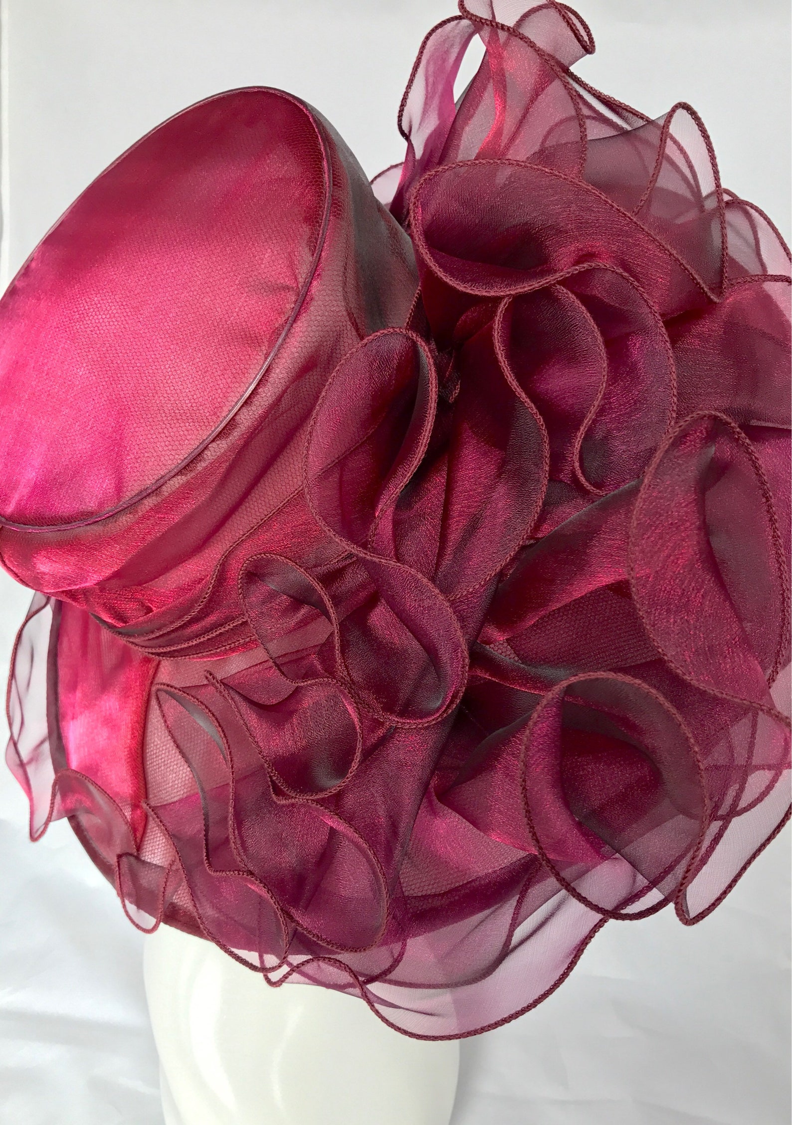 Wine Maroon Kentucky Derby Hat Church Hat Tea Party Hat | Etsy