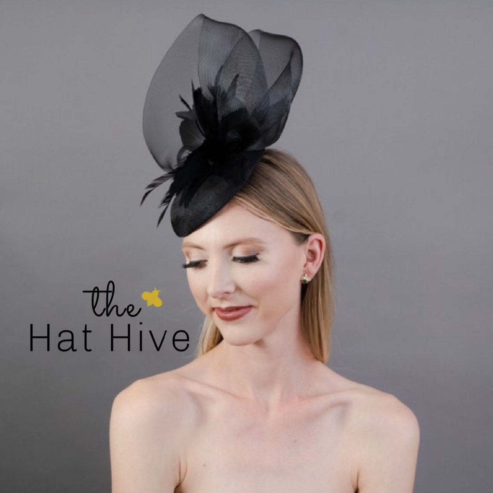 Black Crinoline Mesh Fascinator With Clip & Headband Option | Etsy