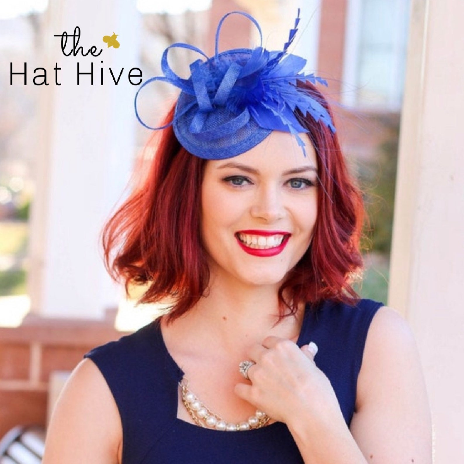 Royal Blue Fascinator Tea Party Hat Church Hat Kentucky Derby Hat ...