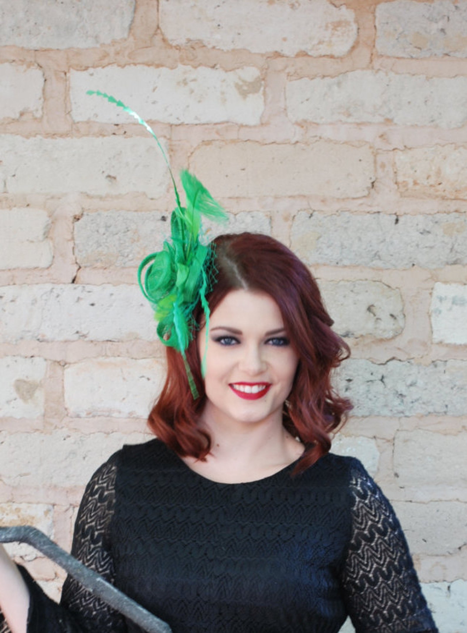 Kelly Green Fascinator Tea Party Hat Church Hat Derby Hat Fancy Hat ...