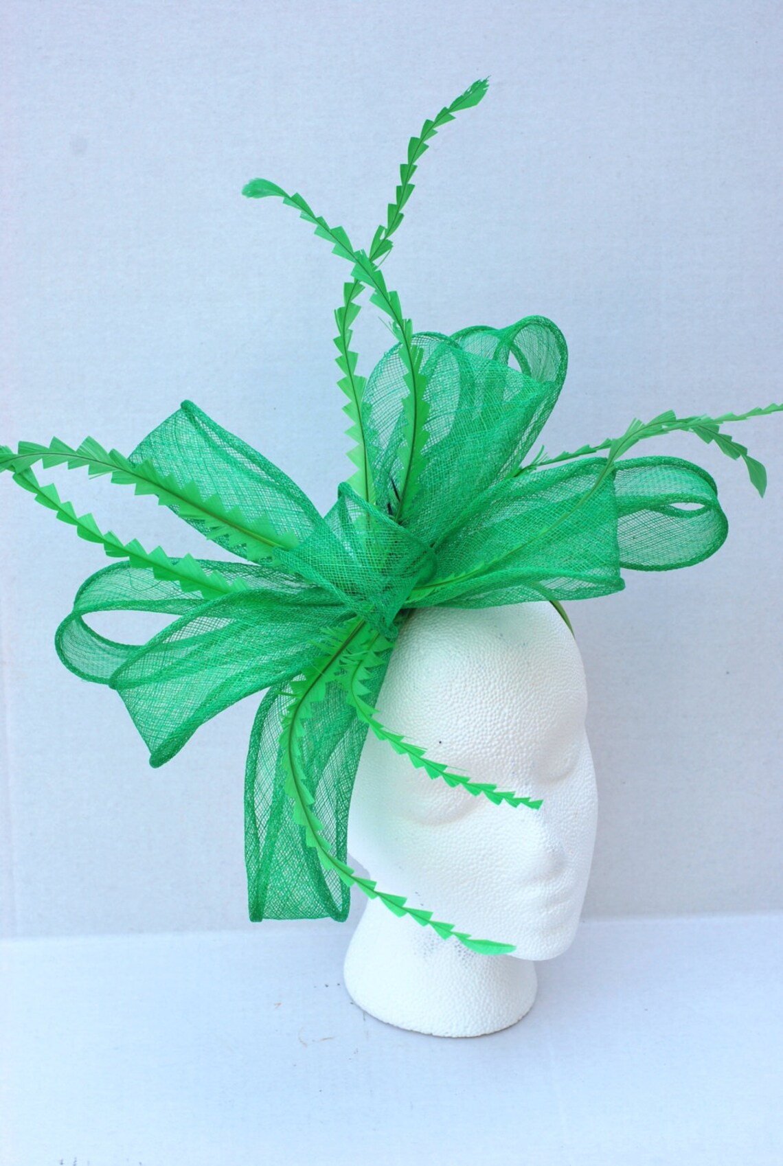 Kelly Green Fascinator Tea Party Hat Church Hat Kentucky | Etsy