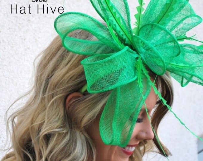 Kelly Green Fascinator Tea Party Hat Church Hat Kentucky - Etsy