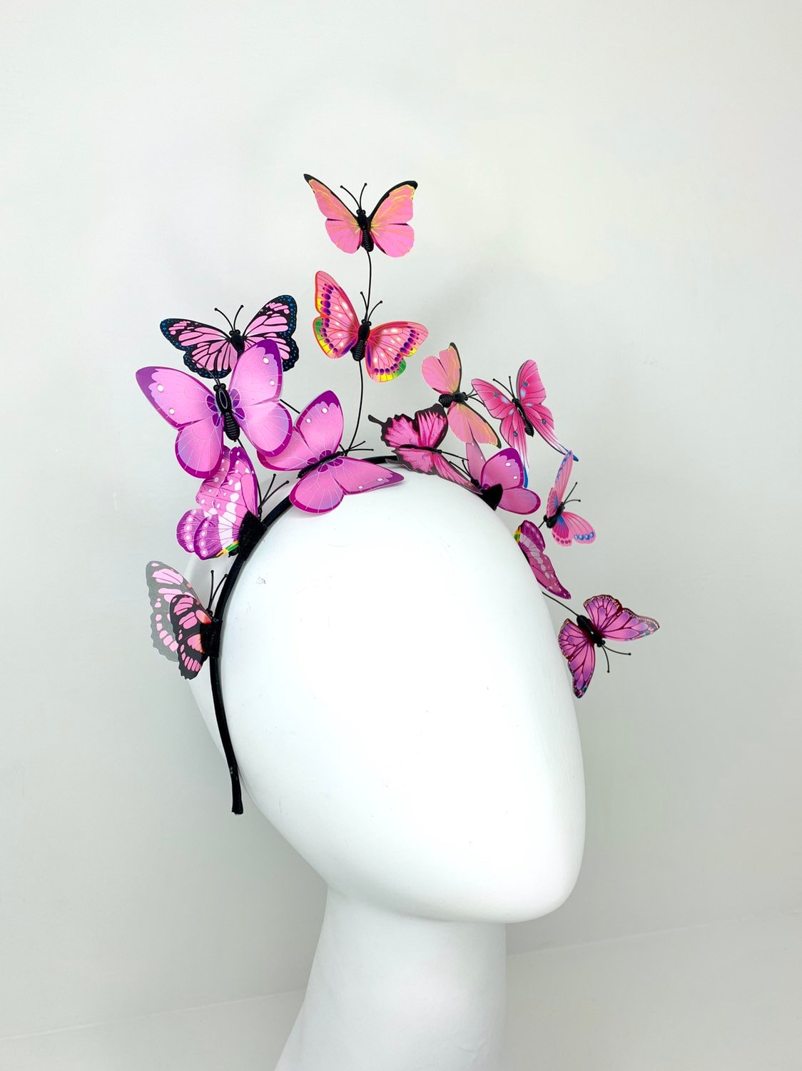 Shades of Pink Butterfly Fascinator Butterfly Hat Tea Party | Etsy