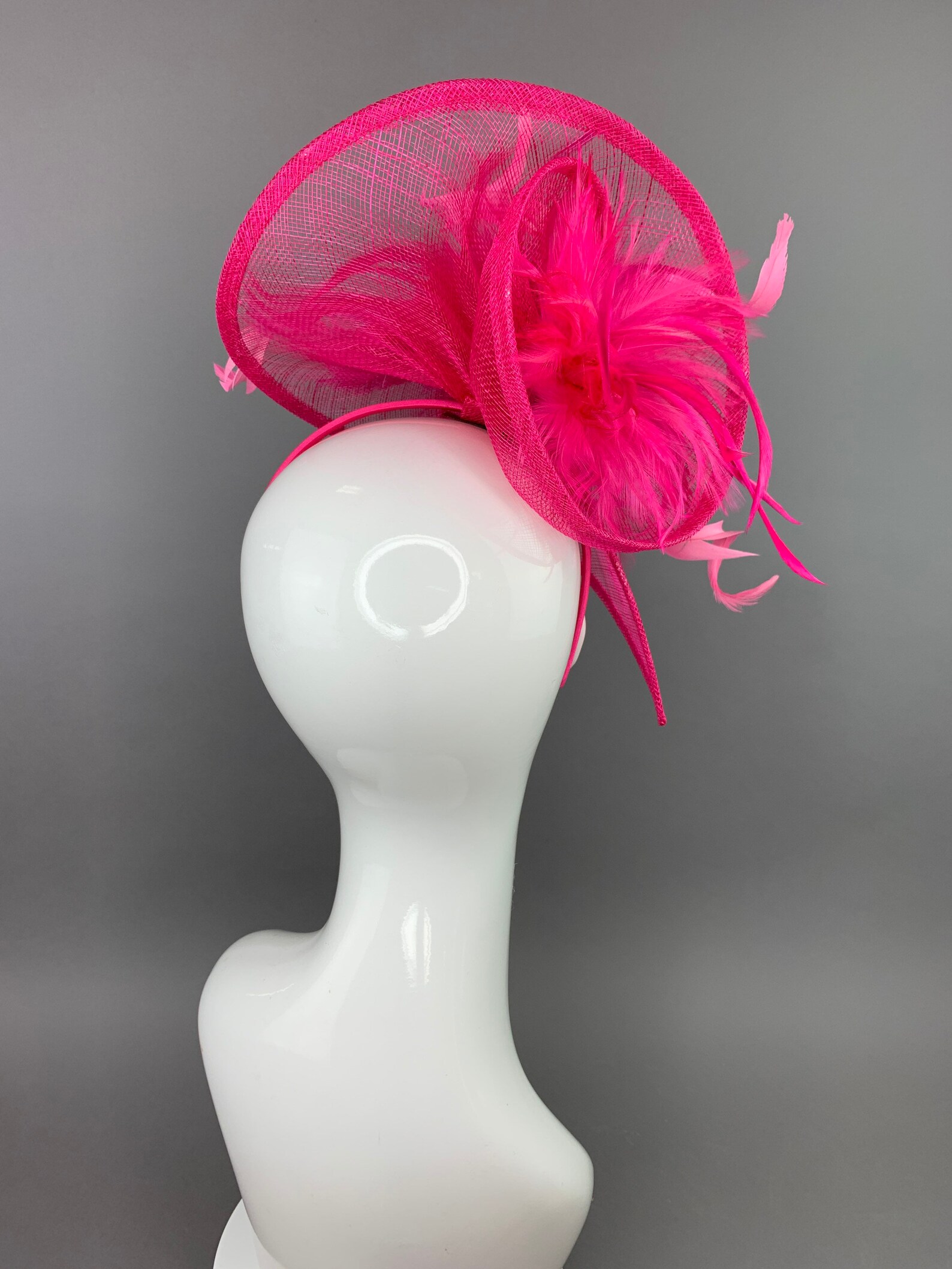Fuschia and Light Pink Fascinator Womens Tea Party Hat - Etsy