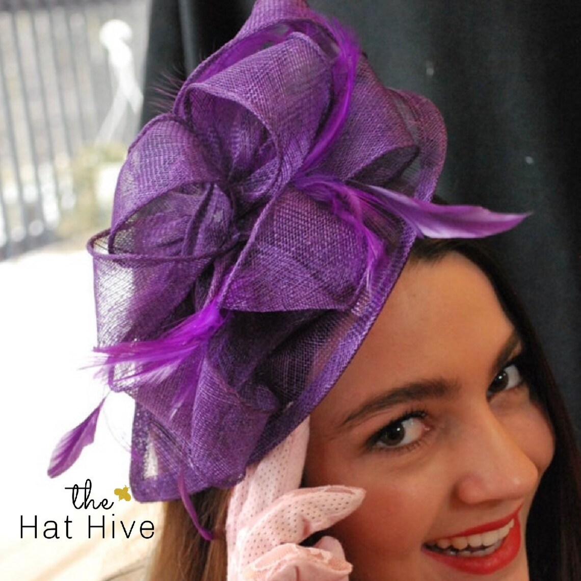 Purple Fascinator Tea Party Hat Church Hat Kentucky Derby | Etsy