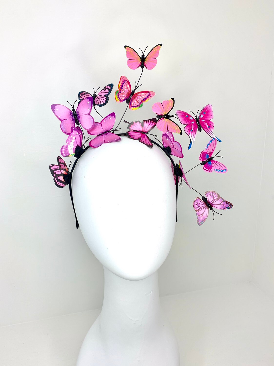 Shades of Pink Butterfly Fascinator Butterfly Hat Tea Party | Etsy