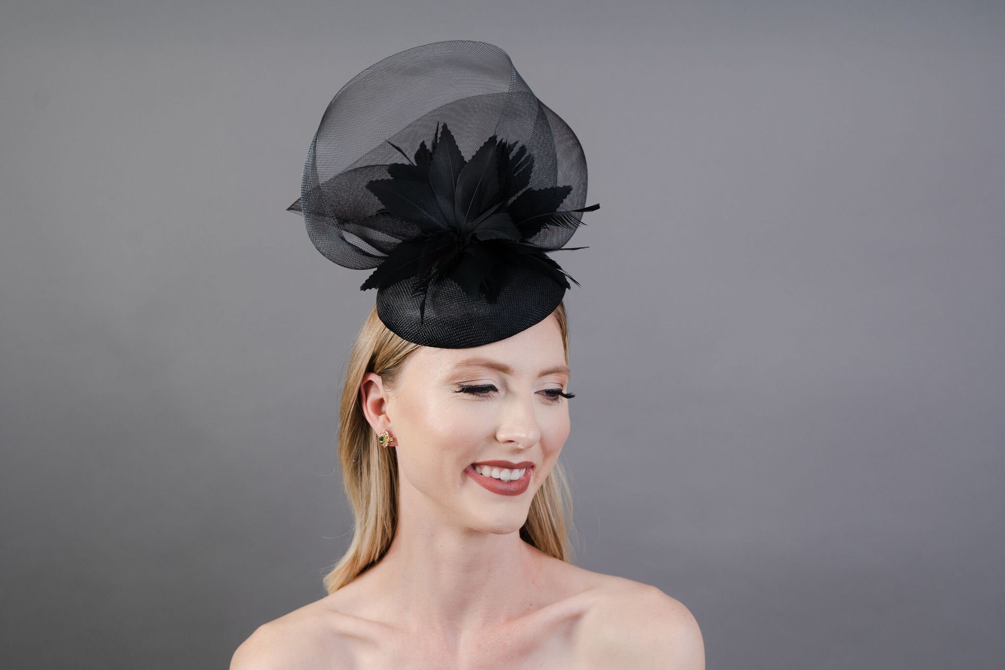 Black Crinoline Mesh Fascinator With Clip & Headband Option - Etsy