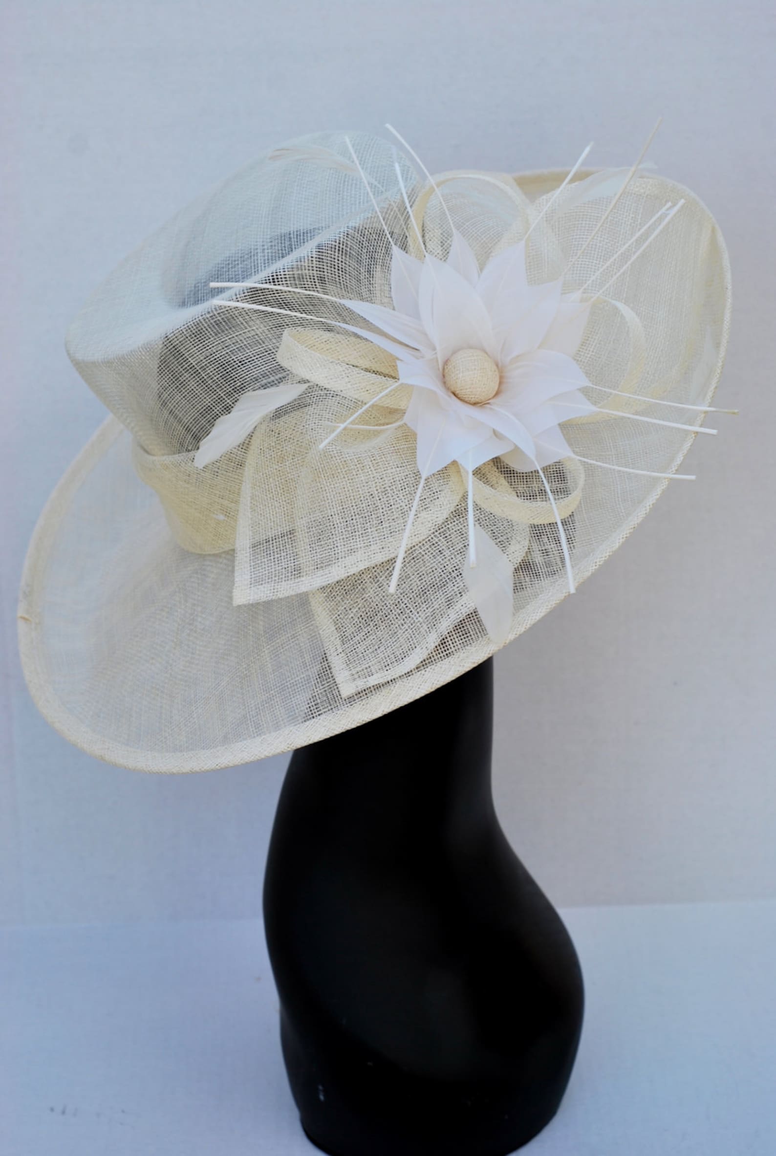 Ivory Derby Hat With Adjustable Band Derby Hat High Tea | Etsy