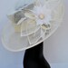 Ivory Derby Hat With Adjustable Band, Derby Hat, High Tea Party Hat ...
