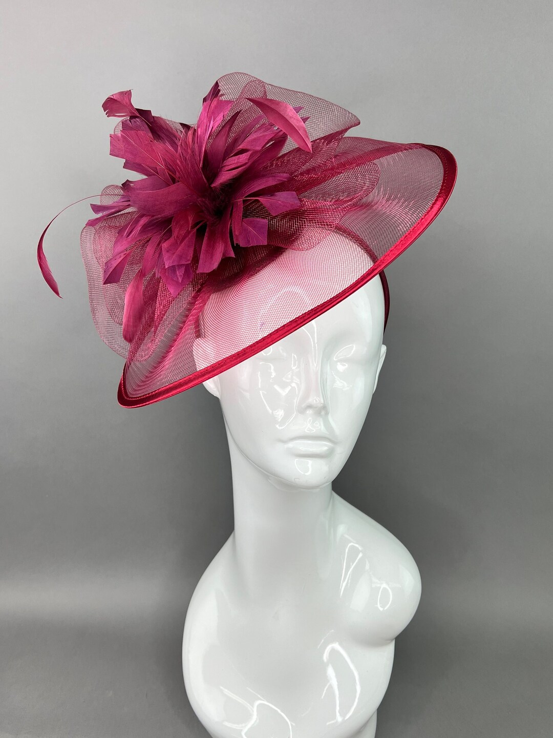 Merlot Maroon Fascinator, Kentucky Derby Hat, Women's Tea Party Hat ...