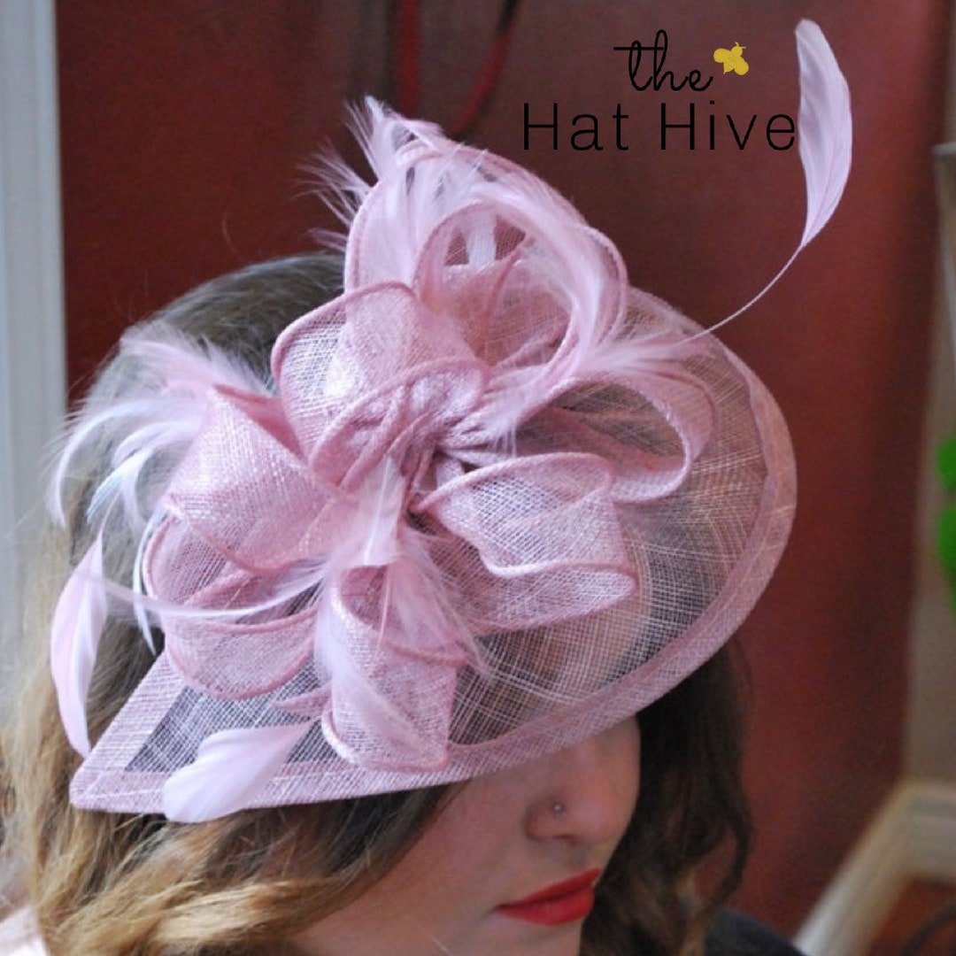 Blush Pink Fascinator Hat for Women Kentucky Derby Hat for Wedding ...