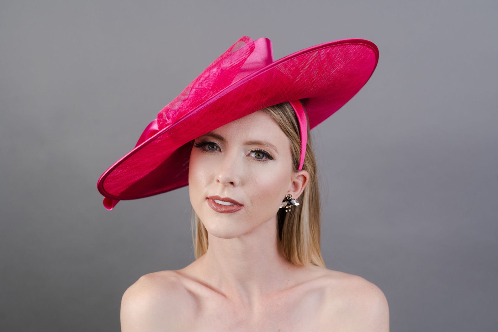 Fuchsia Pink Derby Hat Tea Party Hat High Tea Hat Church | Etsy