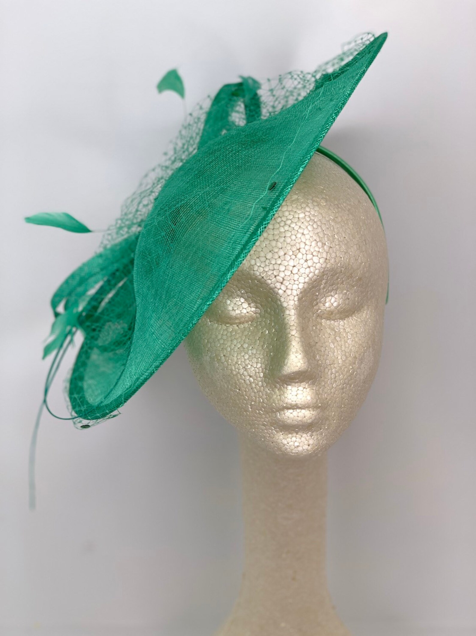 Jade Green Fascinator Hatinator Derby Hat Womens Tea Party - Etsy España