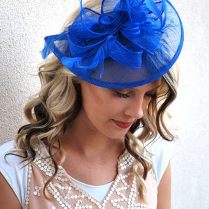 Royal Blue Fascinator, Tea Party Hat, Church Hat, Derby Hat, Fancy Hat ...