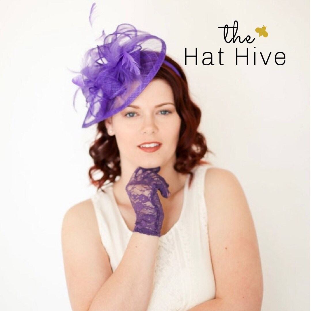Royal Purple Fascinator, Womens Tea Party Hat, Church Hat, Derby Hat ...